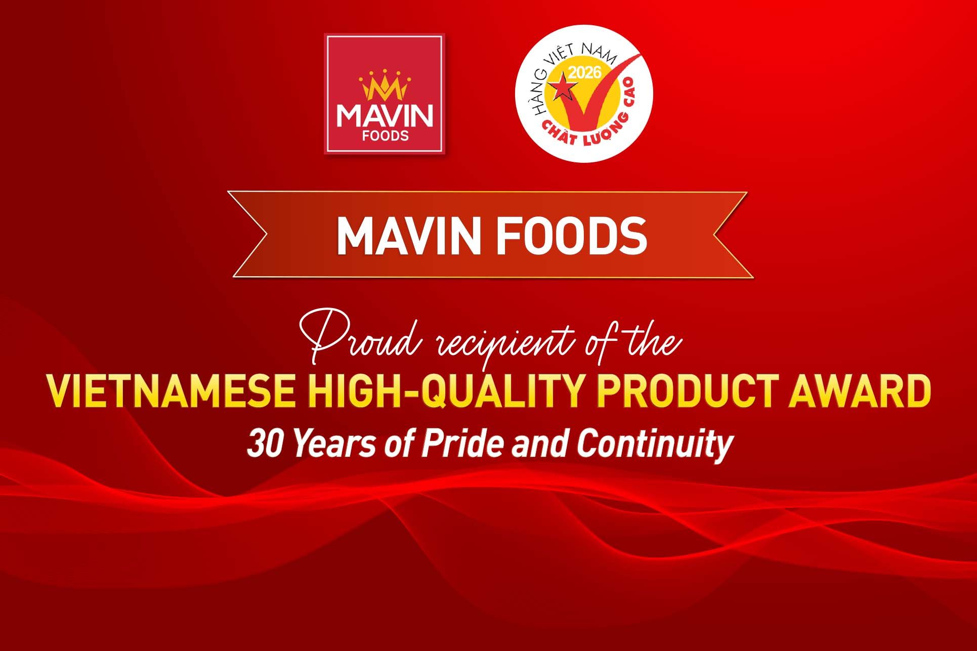 Mavin Foods named Vietnamese High-Quality Product 2026 for the first ...